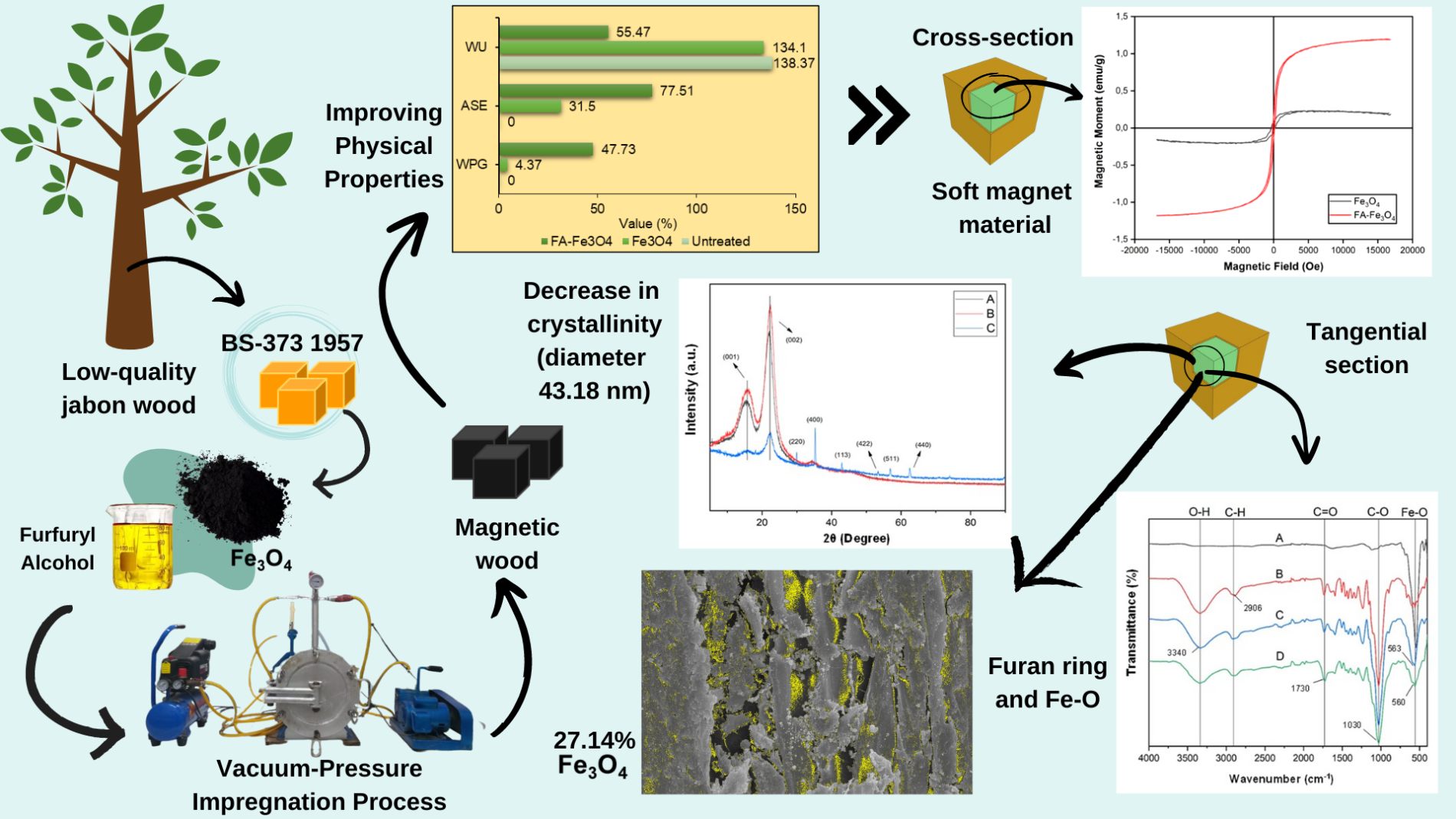 Magnetic properties of wood treated with nano-magnetite and furfuryl ...
